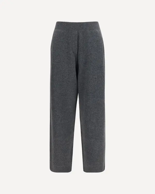 Brunello Cucinelli Cashmere Wide-leg Pants - Grey