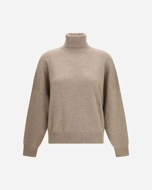 Brunello Cucinelli Cashmere Turtleneck Sweater - Brown