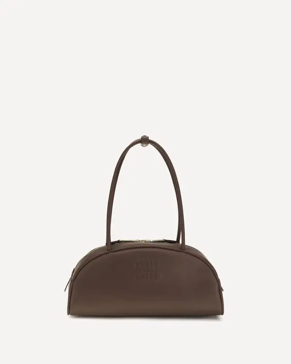 Miu Miu Beau Leather Shoulder Bag - Brown