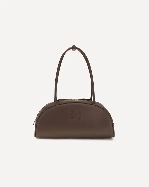 Miu Miu Beau Leather Shoulder Bag - Brown