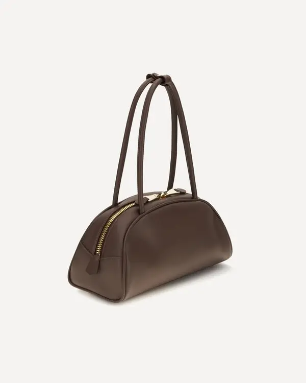 Miu Miu Beau Leather Shoulder Bag - Brown