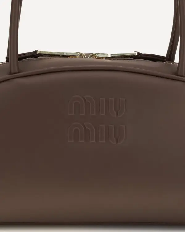 Miu Miu Beau Leather Shoulder Bag - Brown