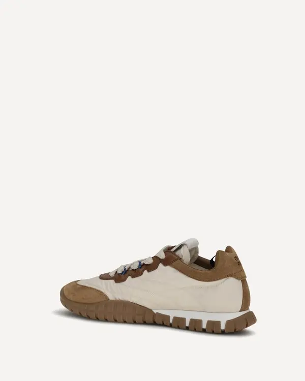 Miu Miu Fabric And Suede Lace-up Sneakers