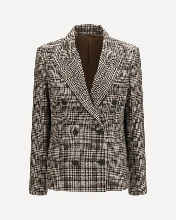 Brunello Cucinelli Double-breasted Alpaca And Wool Blend Jacket