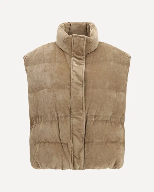 Brunello Cucinelli Sleeveless Padded Vest - Beige