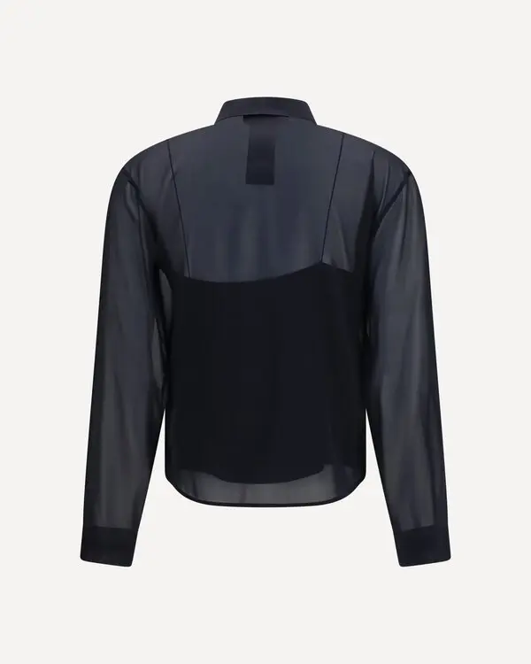 Gucci Stretch Silk Chiffon Shirt With Detachable Camisole