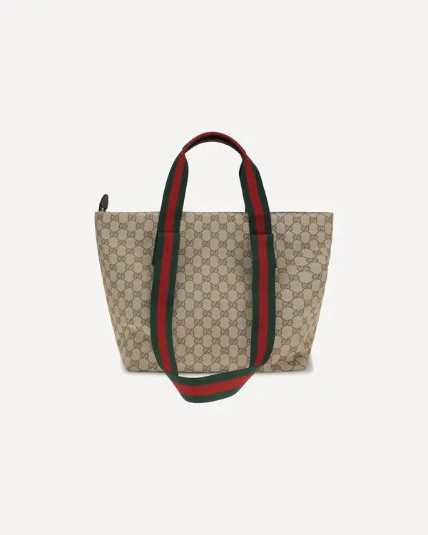 Gucci Small Gg Motif Tote Bag - Beige