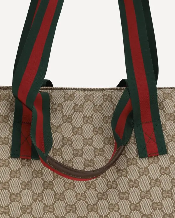 Gucci Small Gg Motif Tote Bag - Beige