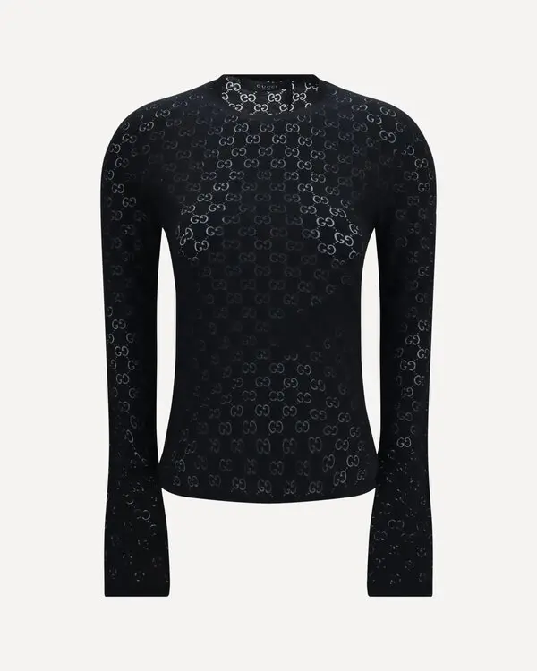 Gucci Gg Dévoré Cotton T-shirt - Black