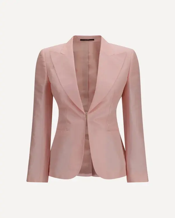 Gucci Silk Faille Jacket - Pink