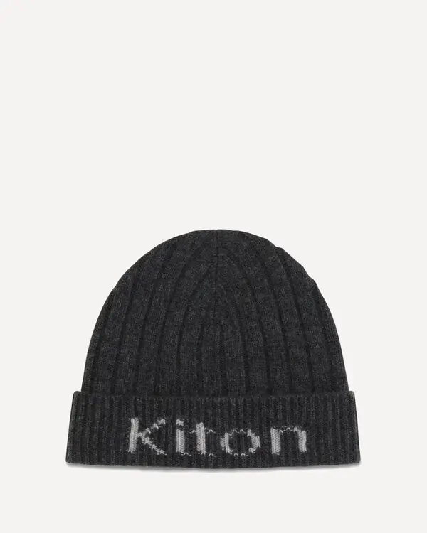 Kiton Wool Beanie Hat - Grey