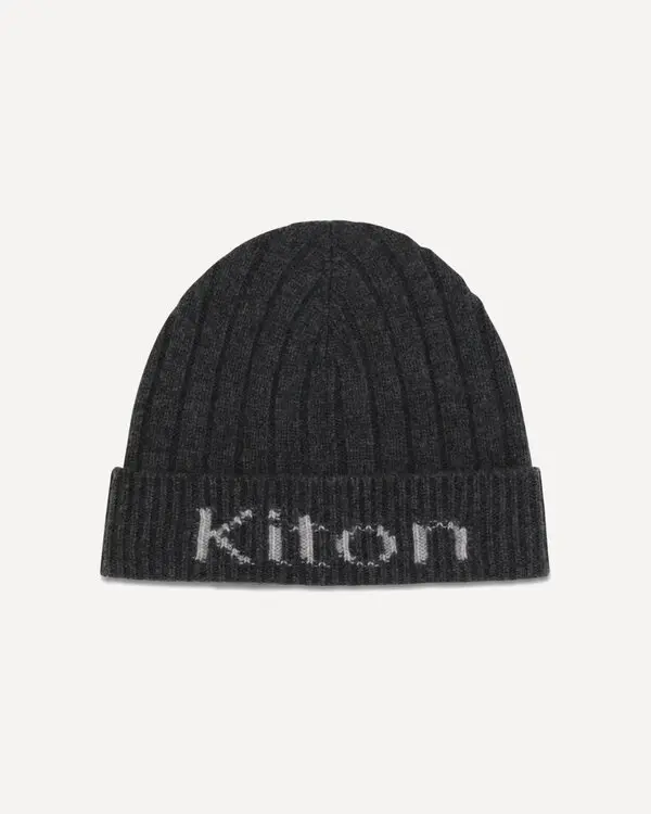 Kiton Wool Beanie Hat - Grey