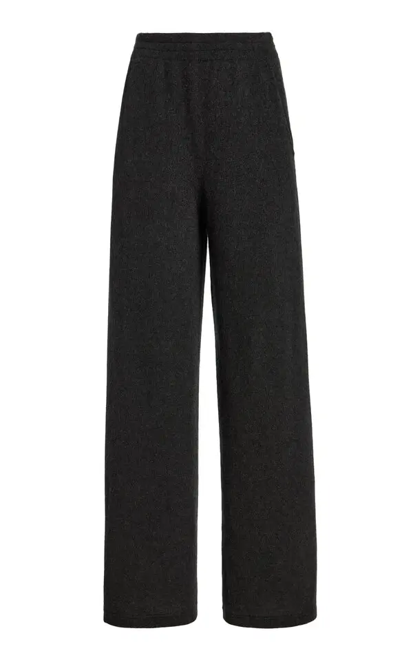 THE ROW Orpin Baby Cashmere Pull-on Pants - Grey