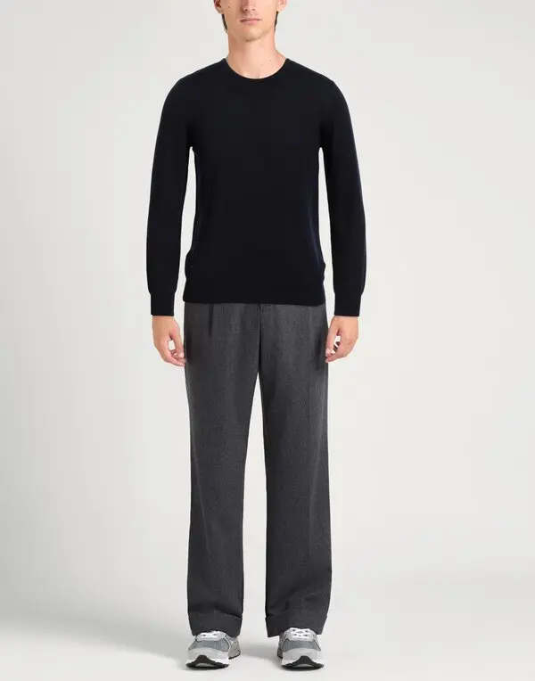 GRAN SASSO Midnight Virgin Wool Crewneck Sweater