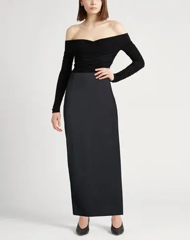 LARDINI Virgin Wool & Elastane Maxi Pencil Skirt