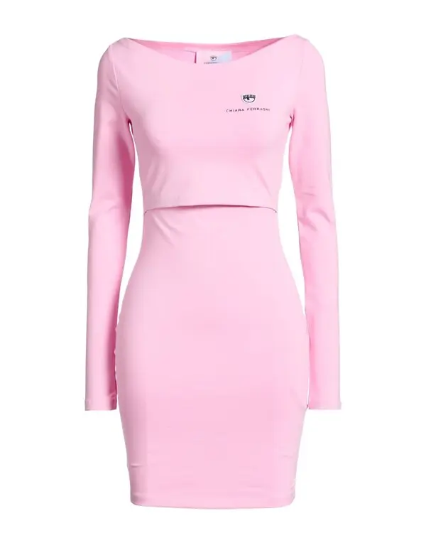 CHIARA FERRAGNI Mini Dress With Long Sleeves And Boat Neckline