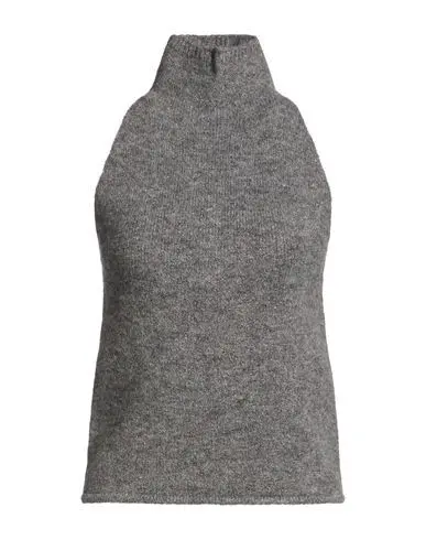 PAOLO PECORA Sleeveless Turtleneck Knit Top - Grey