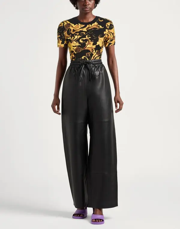 Versace Cotton & Elastane Printed T-shirt - Black