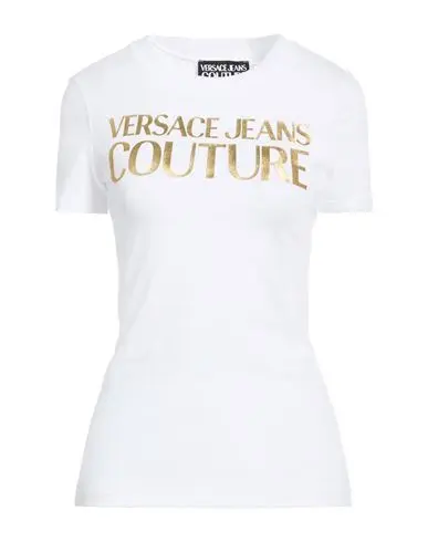 Versace Cotton Jersey Metallic Logo T-shirt - White