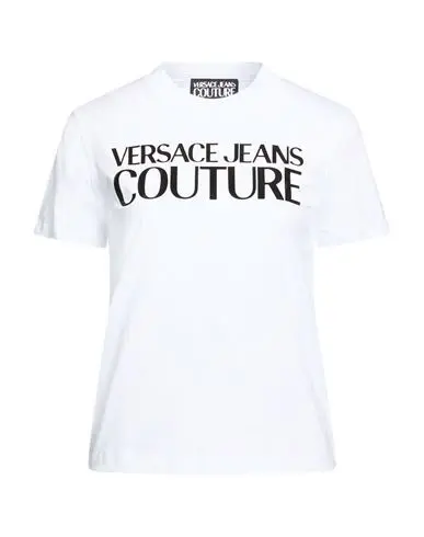 Versace Cotton T-shirt With Logo Print - White