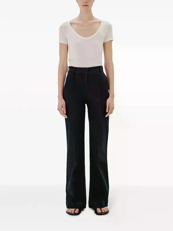 Another Tomorrow High-waisted Straight-leg Jeans