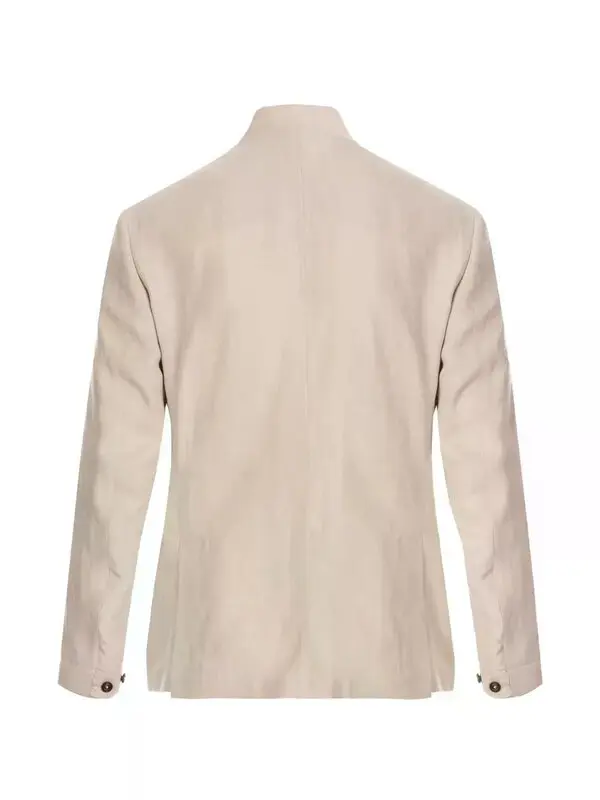 Eleventy Mandarin-collar Button-up Blazer