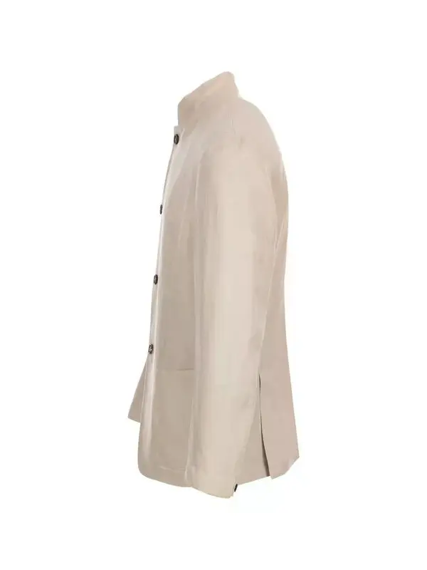Eleventy Mandarin-collar Button-up Blazer