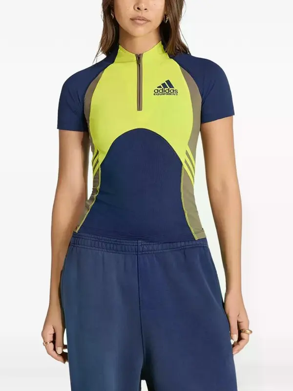 Adidas Equipment Zip-neck T-shirt - Blue