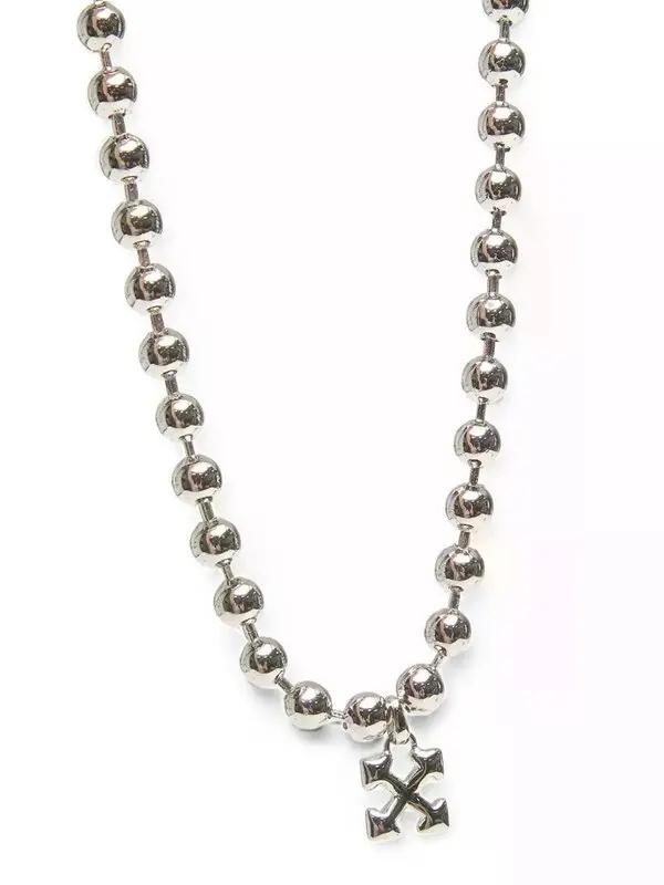 Off-White Arrow Ball-chain Necklace