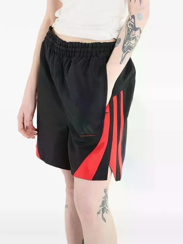 Adidas Contrast-panel Basketball Shorts