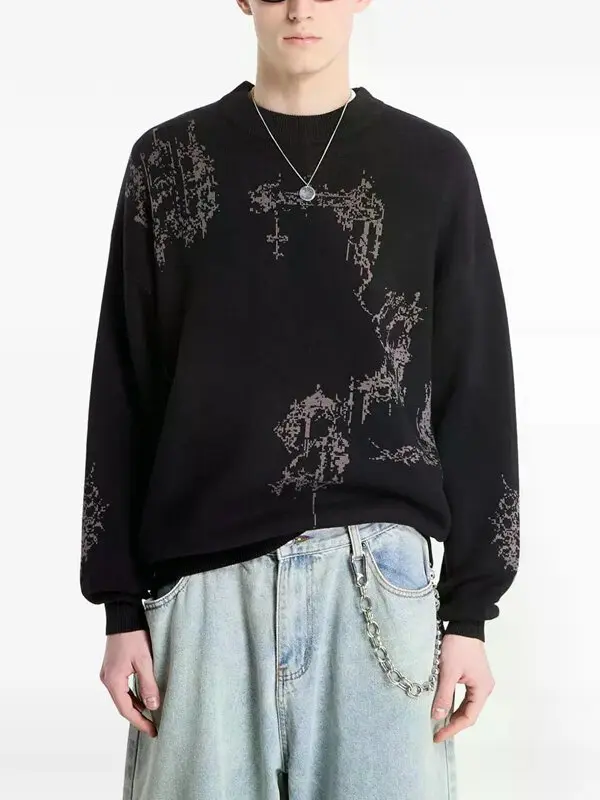 WASTED Stronghold Graphic-knit Sweater