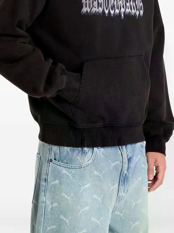 WASTED Paris M Run Graphic-print Logo Hoodie