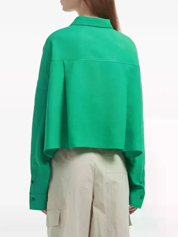 Izzue Cropped Shirt With Logo Plaque