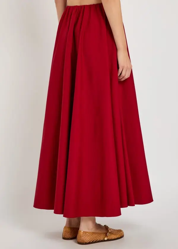 Staud Milano Stretch-cotton Maxi Skirt