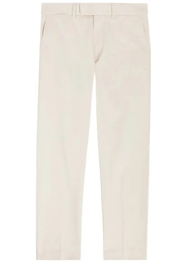 TOM FORD Tapered-leg Cotton Trousers - Ivory