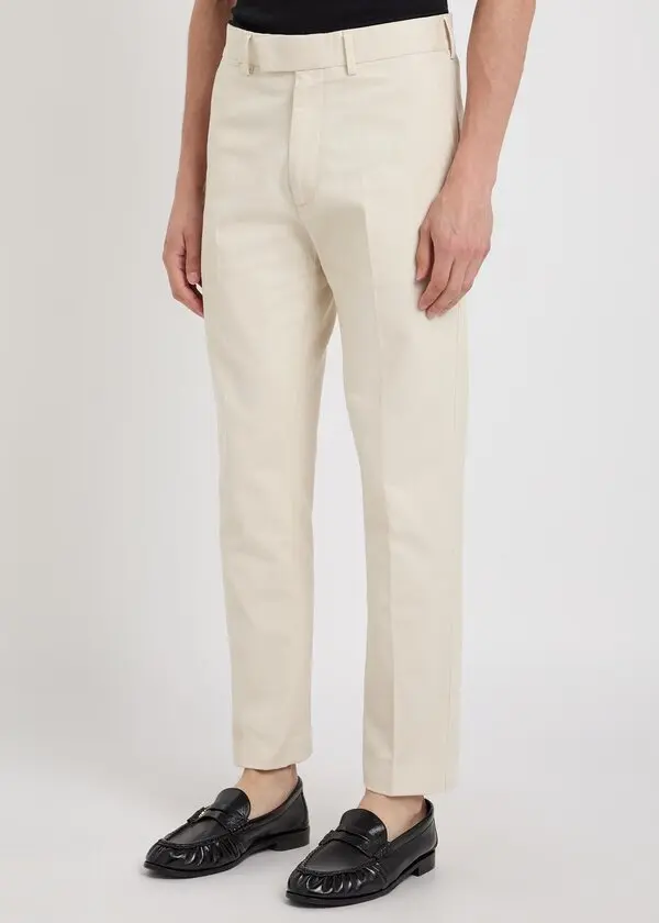 TOM FORD Tapered-leg Cotton Trousers