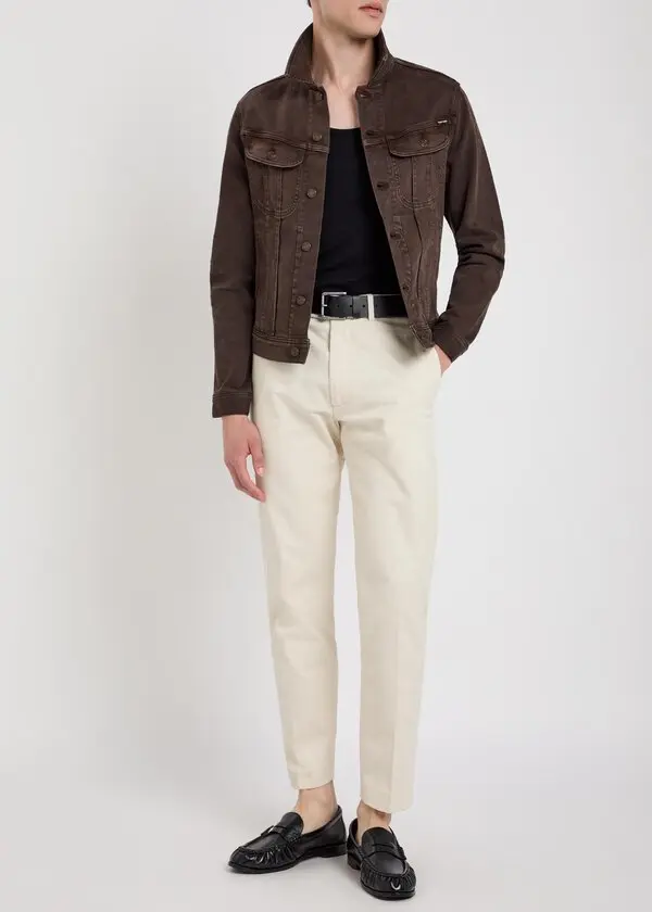 TOM FORD Tapered-leg Cotton Trousers