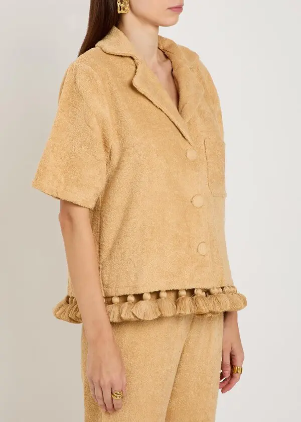 Cap D'antibes Antonia Tasseled-hem Terry Shirt