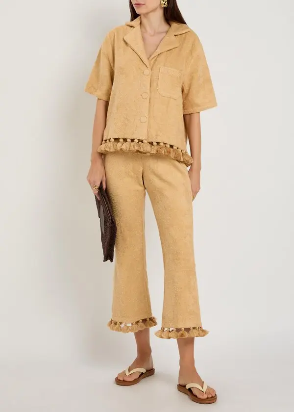 Cap D'antibes Antonia Tasseled-hem Terry Shirt