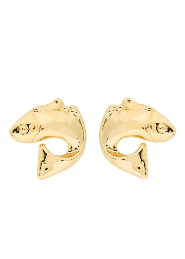 Jacquemus Les Boucles Poisson Fish Drop Earrings - Gold