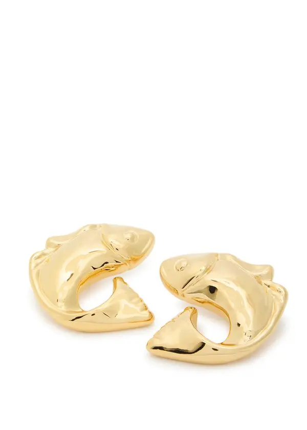 Jacquemus Les Boucles Poisson Fish Drop Earrings - Gold