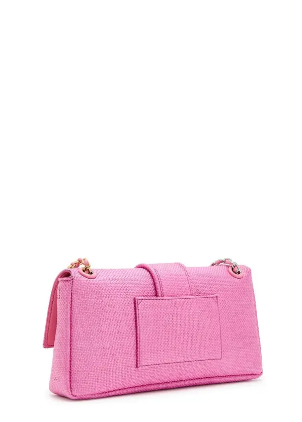 Jacquemus Le Bambino Chaîne Raffia Shoulder Bag - Pink