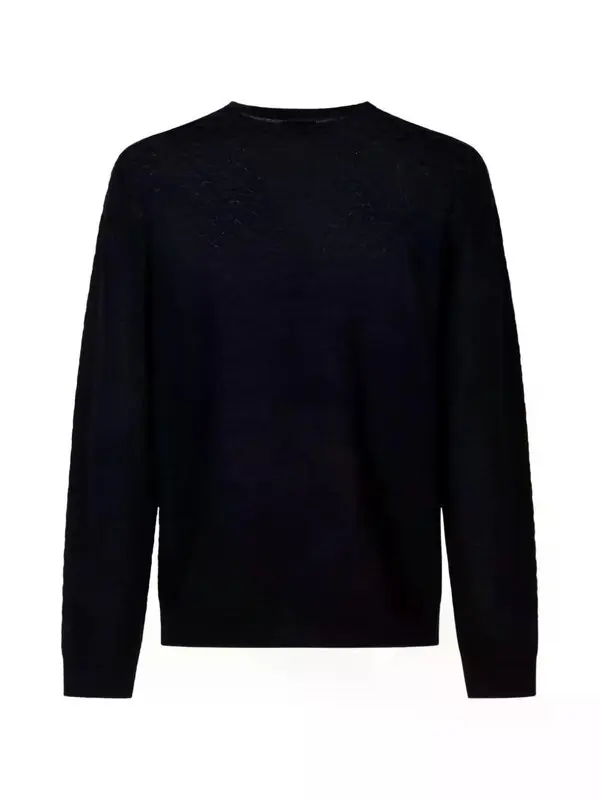 Giorgio Armani Diamond-knit Crew Neck Sweater
