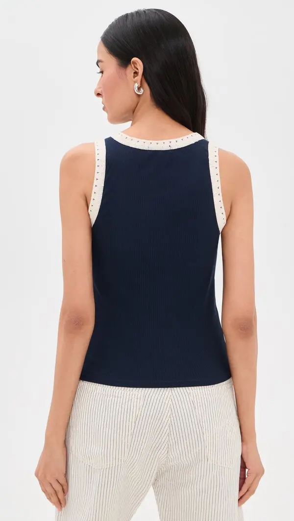 Z Supply Clarke Rib Tank With Crochet Trim