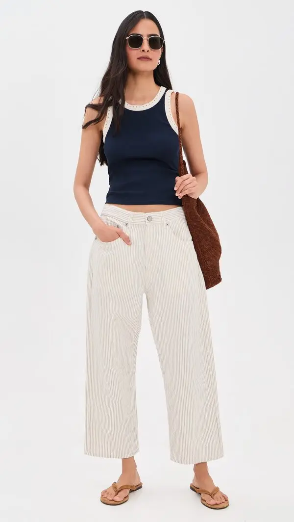 Z Supply Clarke Rib Tank With Crochet Trim