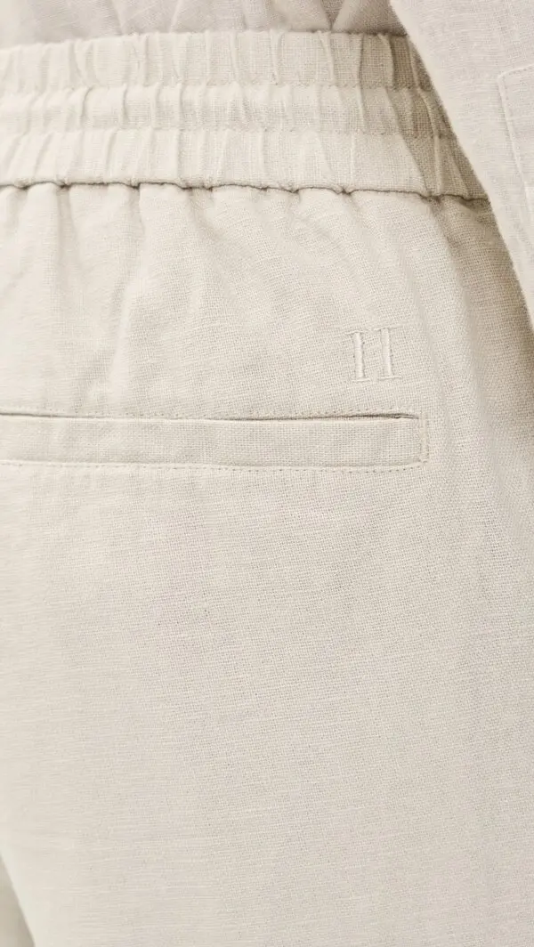 LES DEUX Drawstring Linen Blend Shorts