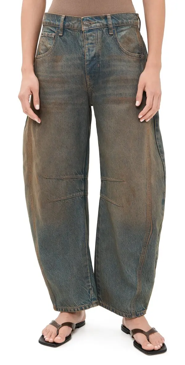 Free People Good Luck Barrel Jeans - Lost In The Desert