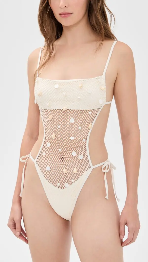 L*Space Embellished Cut Out One Piece Swimsuit
