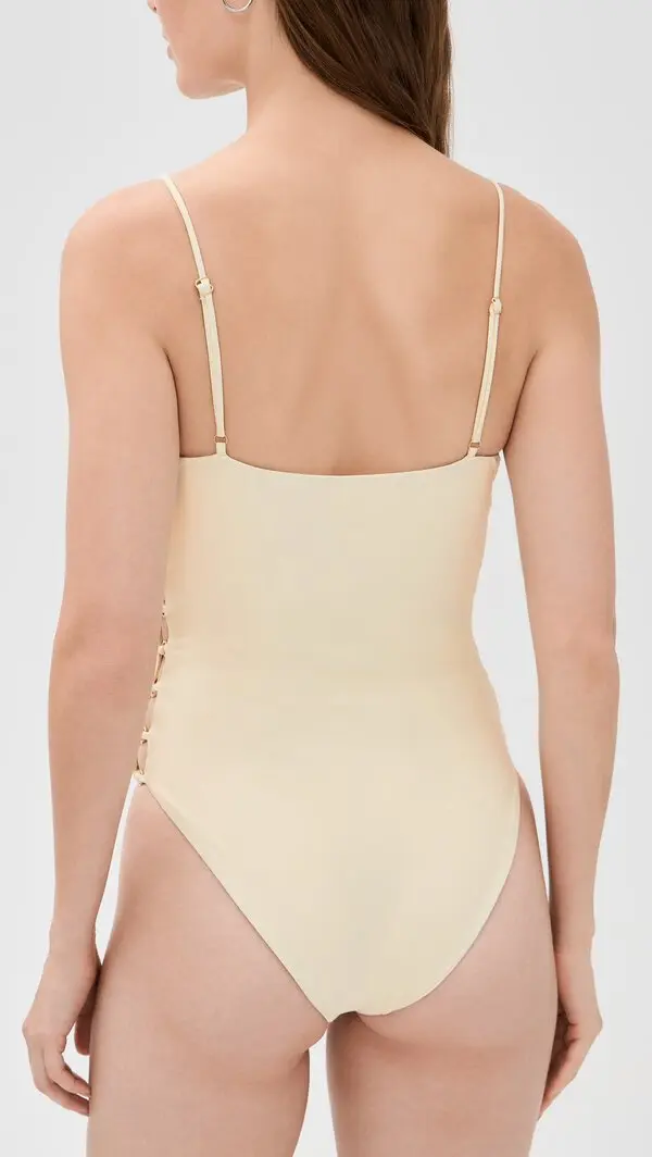 Jade Swim One-piece Swimsuit With Gold-tone Hardware