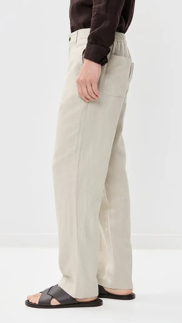 LES DEUX Linen Comfort Suit Pants